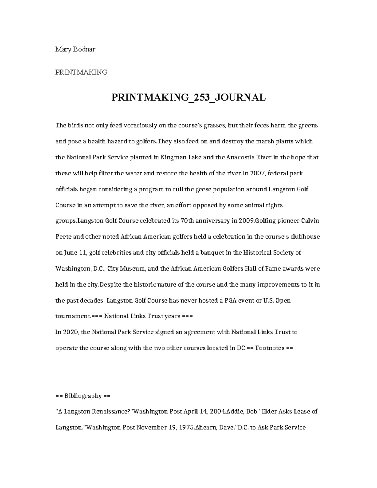 Printmaking 253 Journal - Mary Bodnar PRINTMAKING PRINTMAKING_253 ...