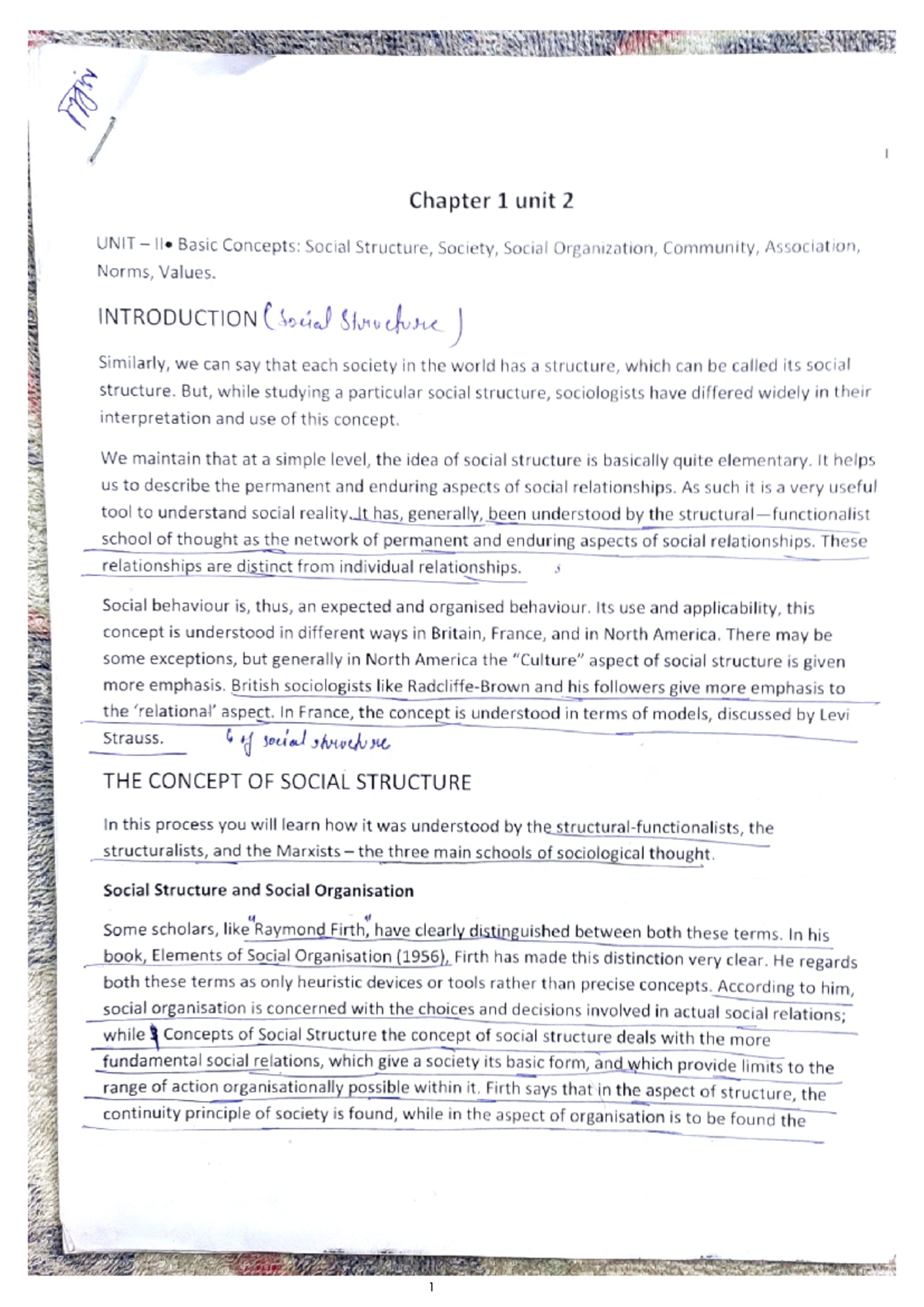 Unit 2 complete - Notes on sociological concept - Sociology General ...