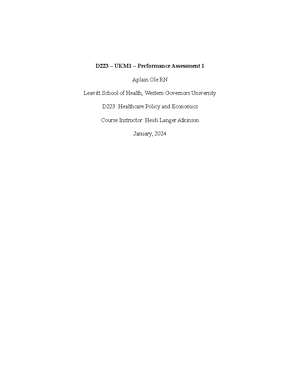 D219 Evidence- Based Practice AND Applied Nursing Research Task 1 MYM2 ...