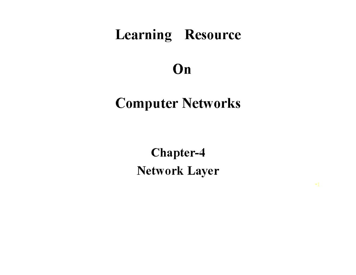 Ch-04 Network Layer - gtgc - Learning Resource On Computer Networks ...