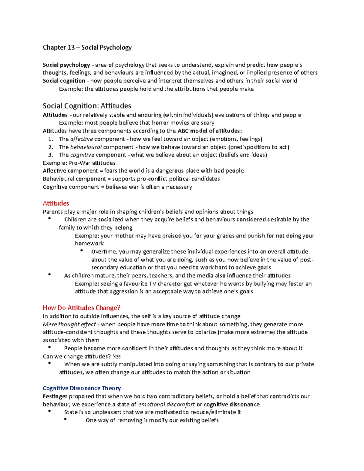 Chapter 13 - psych - Chapter 13 – Social Psychology Social psychology ...
