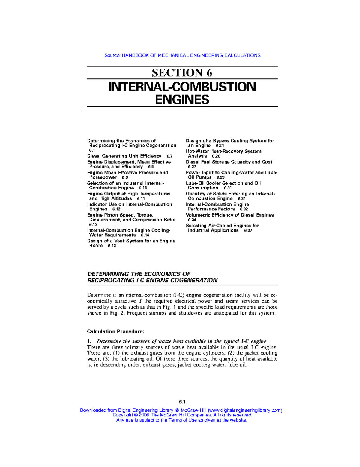 Pdfcoffee - internal combustion - SECTION 6 INTERNAL-COMBUSTION ENGINES Determining the ...