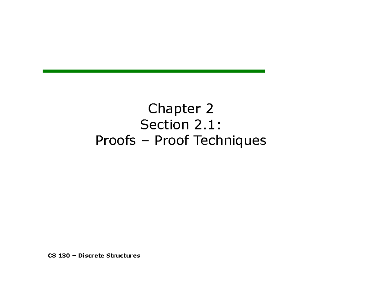 Proof - Example: Given two distinct points, there is exactly one line ...