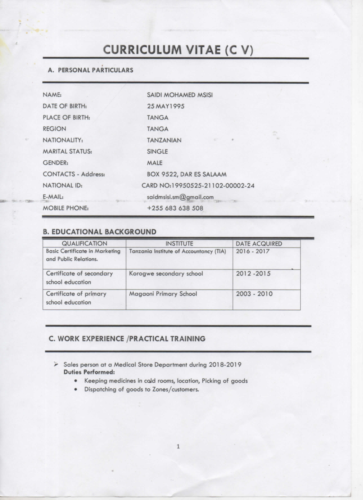 SAID Msisi - I like to do research - Marketing and public relations ...