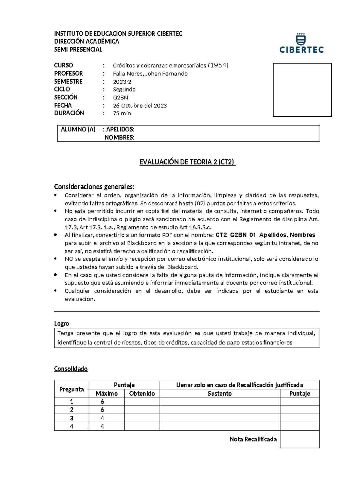 1A1954 Spcreditos Y Cobranza Empresarial Diurno CT2 G2BN 01 2023 2 ...