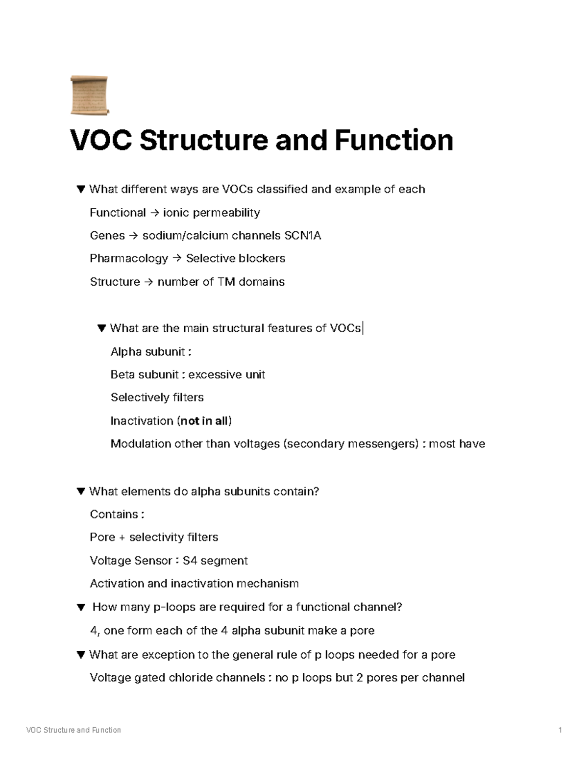 VOS structure and functin - 📜 VOC Structure and Function What different ...