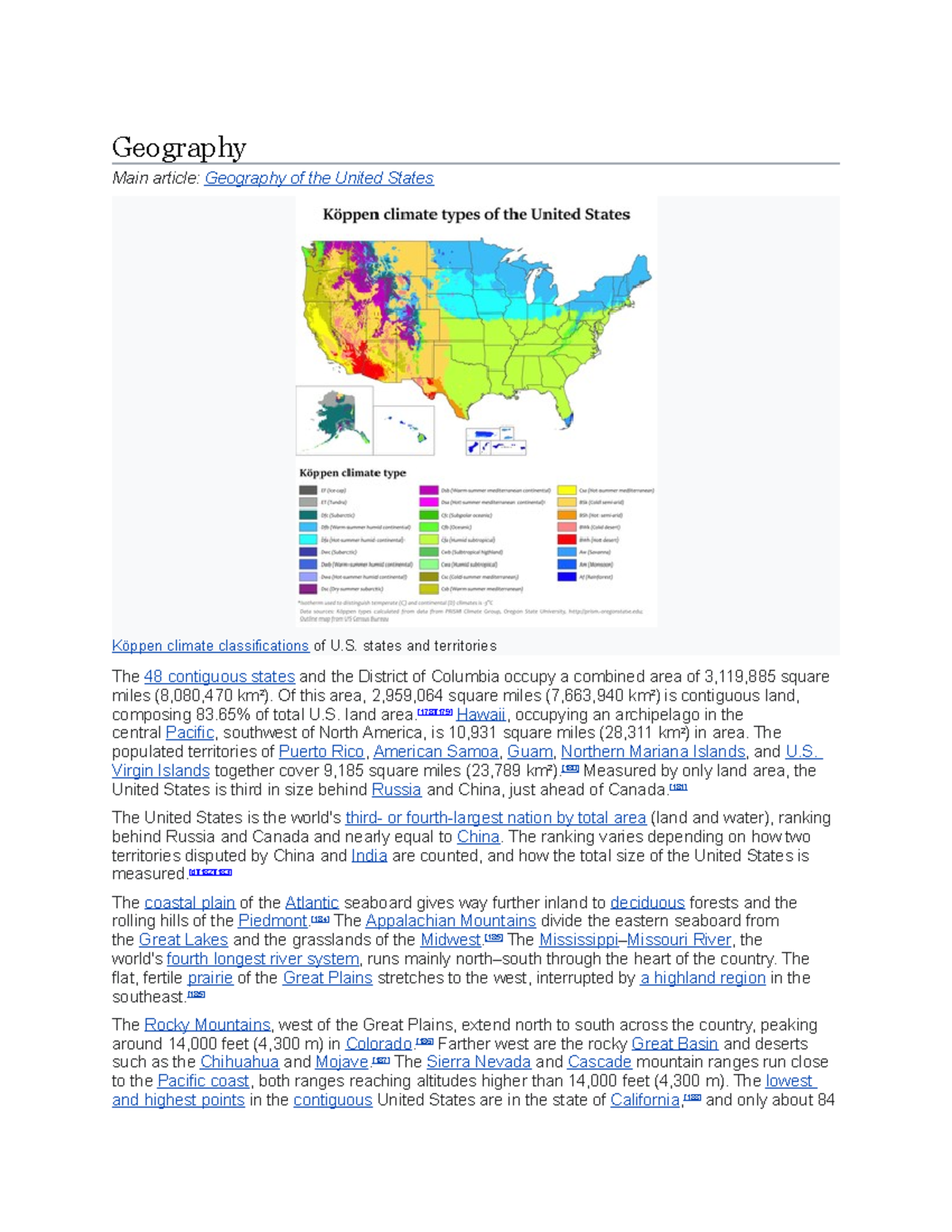 Geography - lecture summaries - Geography Main article: Geography of ...