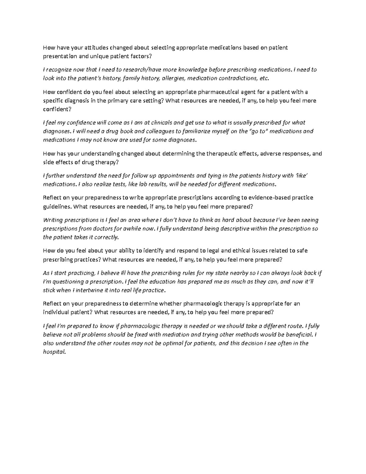 Reflection 566 - How have your attitudes changed about selecting ...