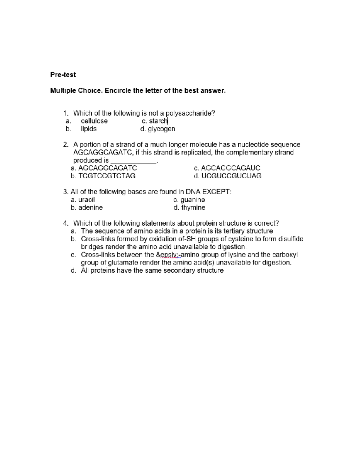 Pre-testfor Module 2 - Lecture - Secondary Education - Studocu