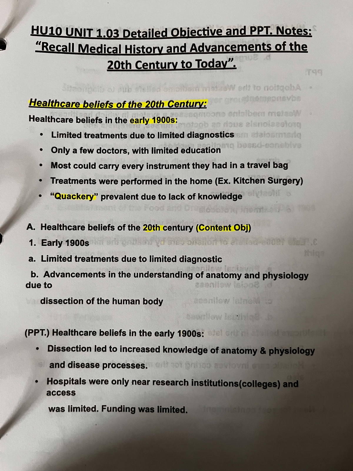 Foundations of Health Science Notes - Studocu