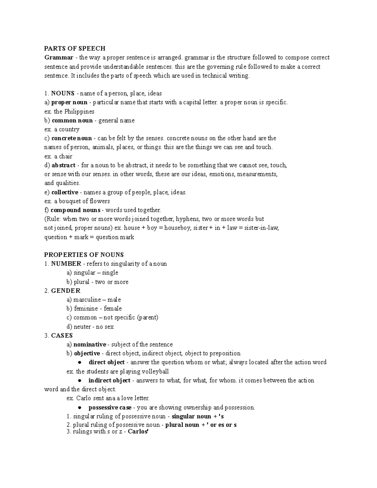 Parts-OF- Speech - Purposive Communication - PARTS OF SPEECH Grammar ...