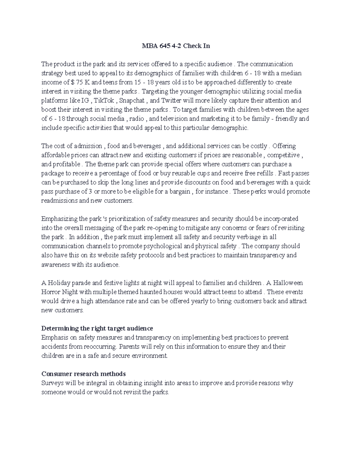 MBA 645 4-2 Check In - An A+ - MBA 645 4-2 Check In The product is the ...