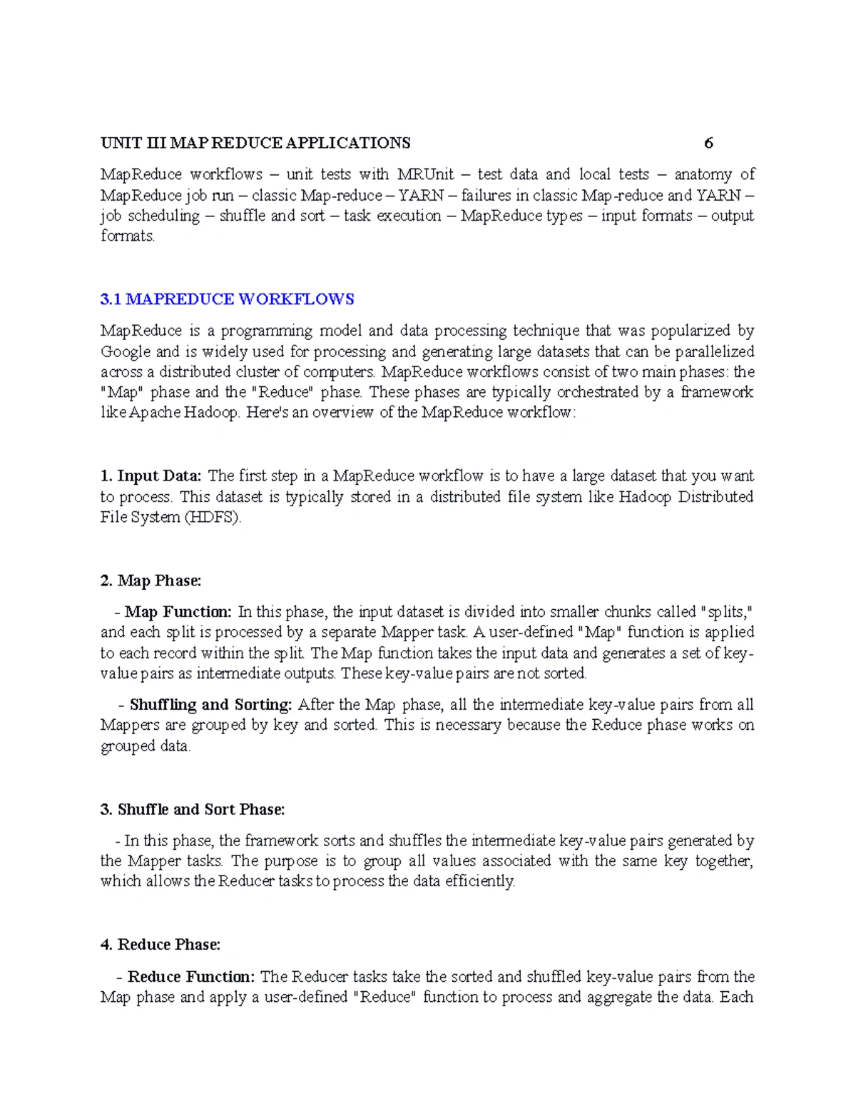 UNIT 4 - UNIT 4 BDA - UNIT IV BASICS OF HADOOP 6 Data format – analyzing data with Hadoop ...