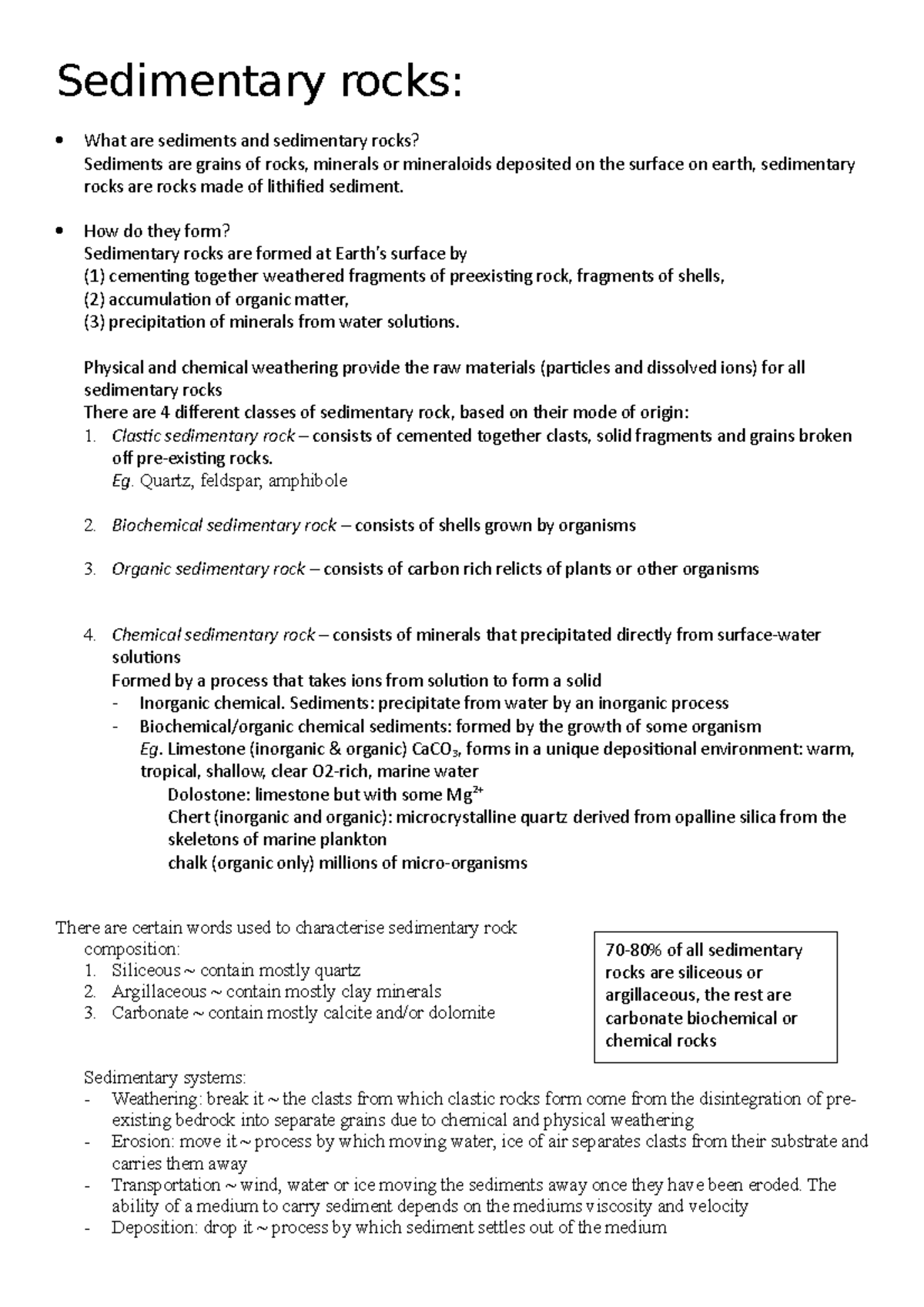 Sedimentary rocks - Sedimentary rocks: What are sediments and ...