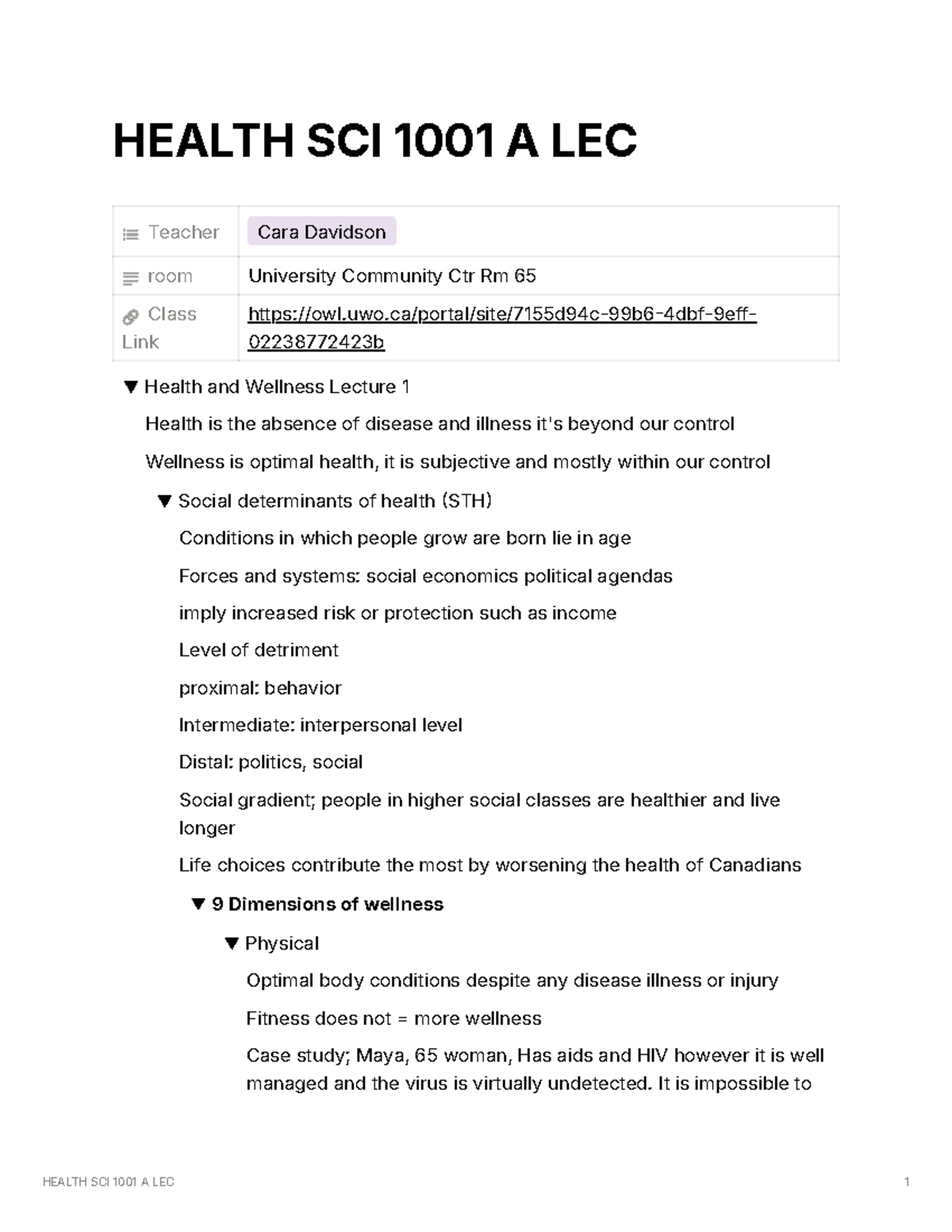 A4a70b1f-cc92-49f0-ac61-efd3b74b330e Health SCI 1001 A LEC - HEALTH SCI ...