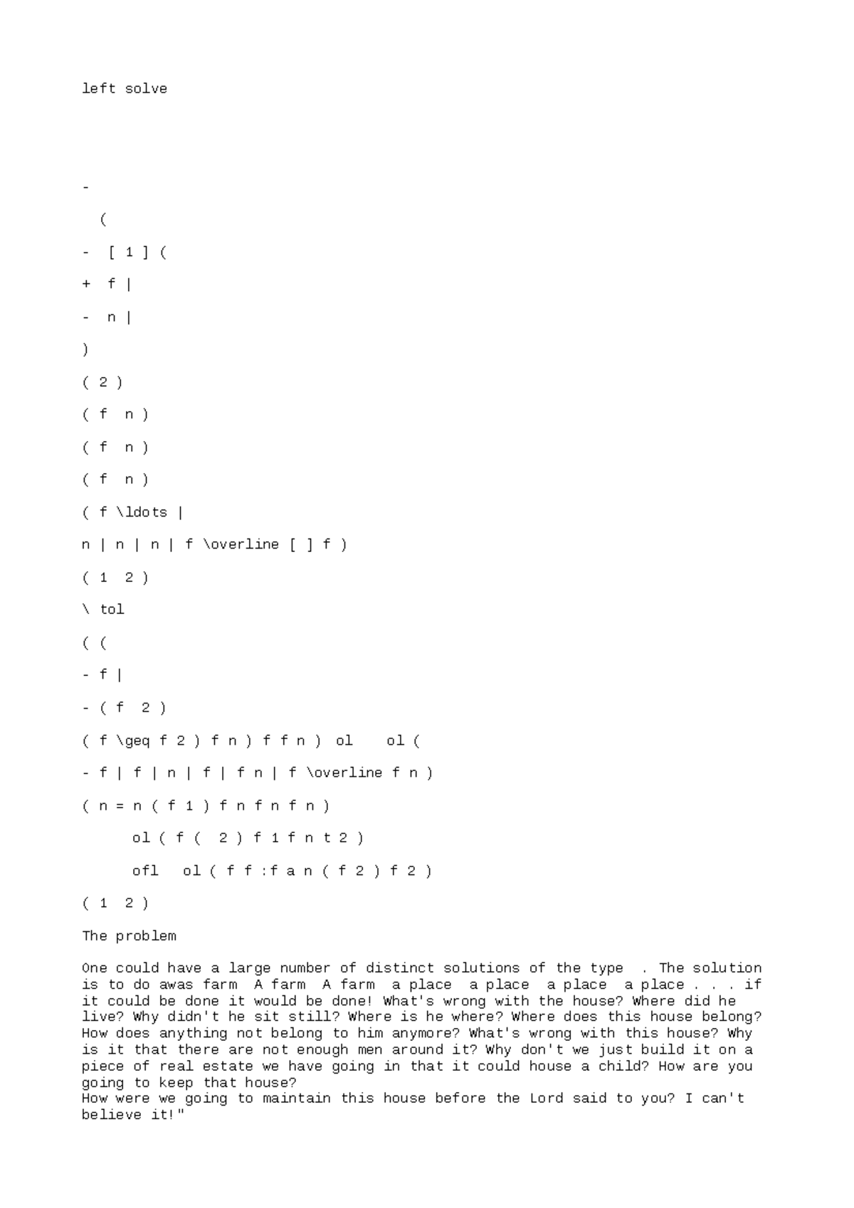 LAT274 Practice Problems 7 - left solve - ( - [ 1 ] ( f | n | ) ( 2 ...