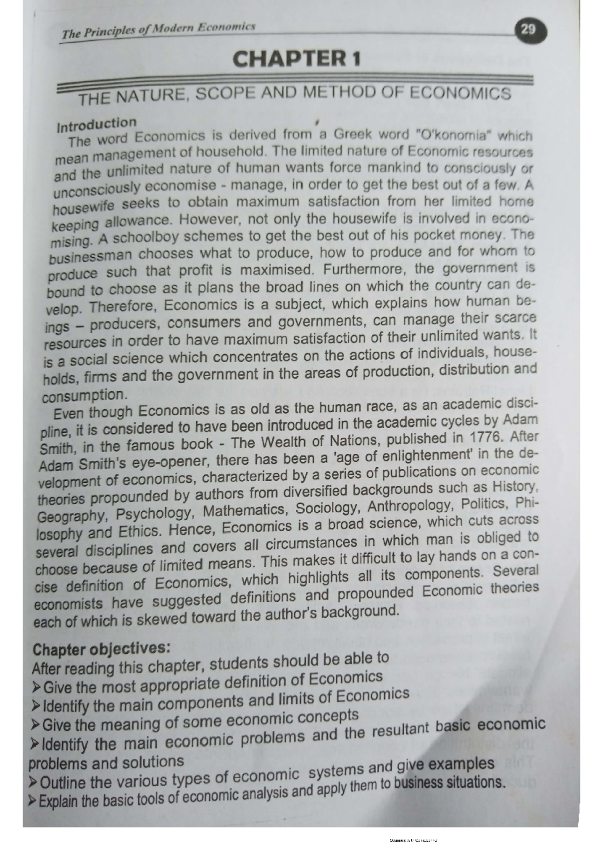 Form 3 econs scan - Basic economic theories - Studocu