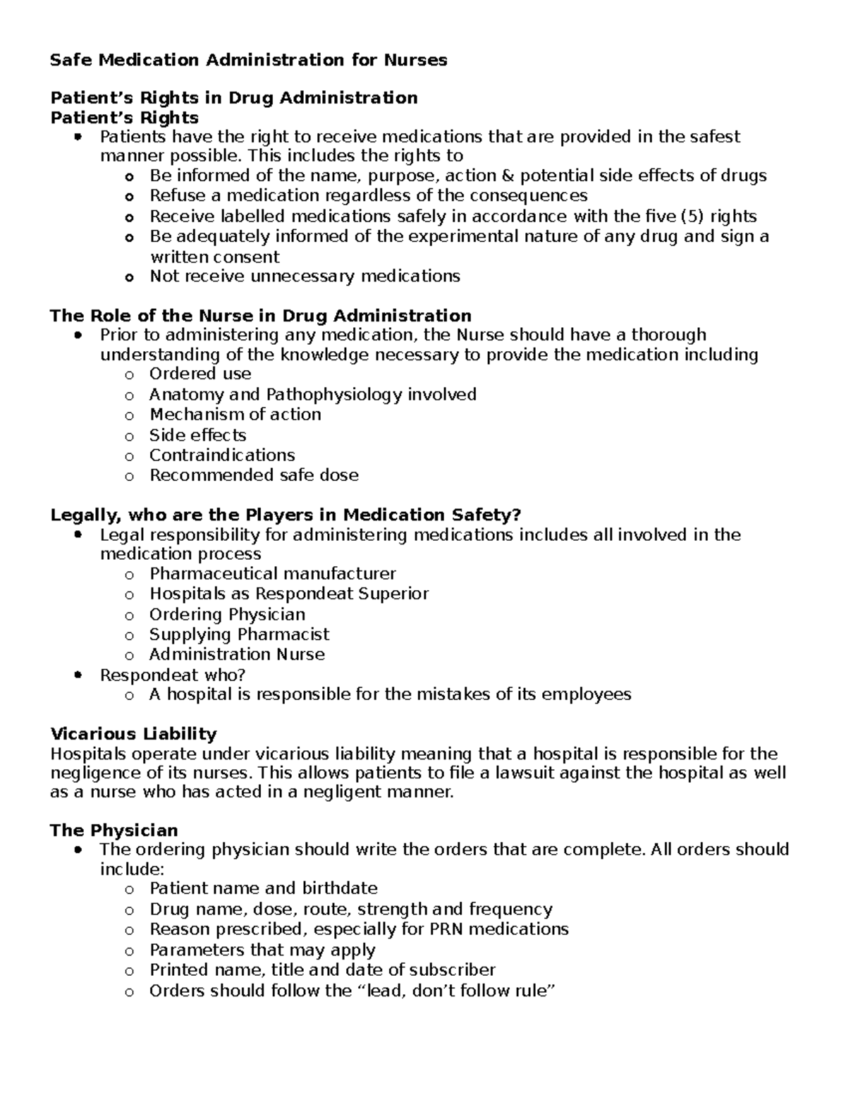 Safe Medication Administration for Nurses - Safe Medication ...