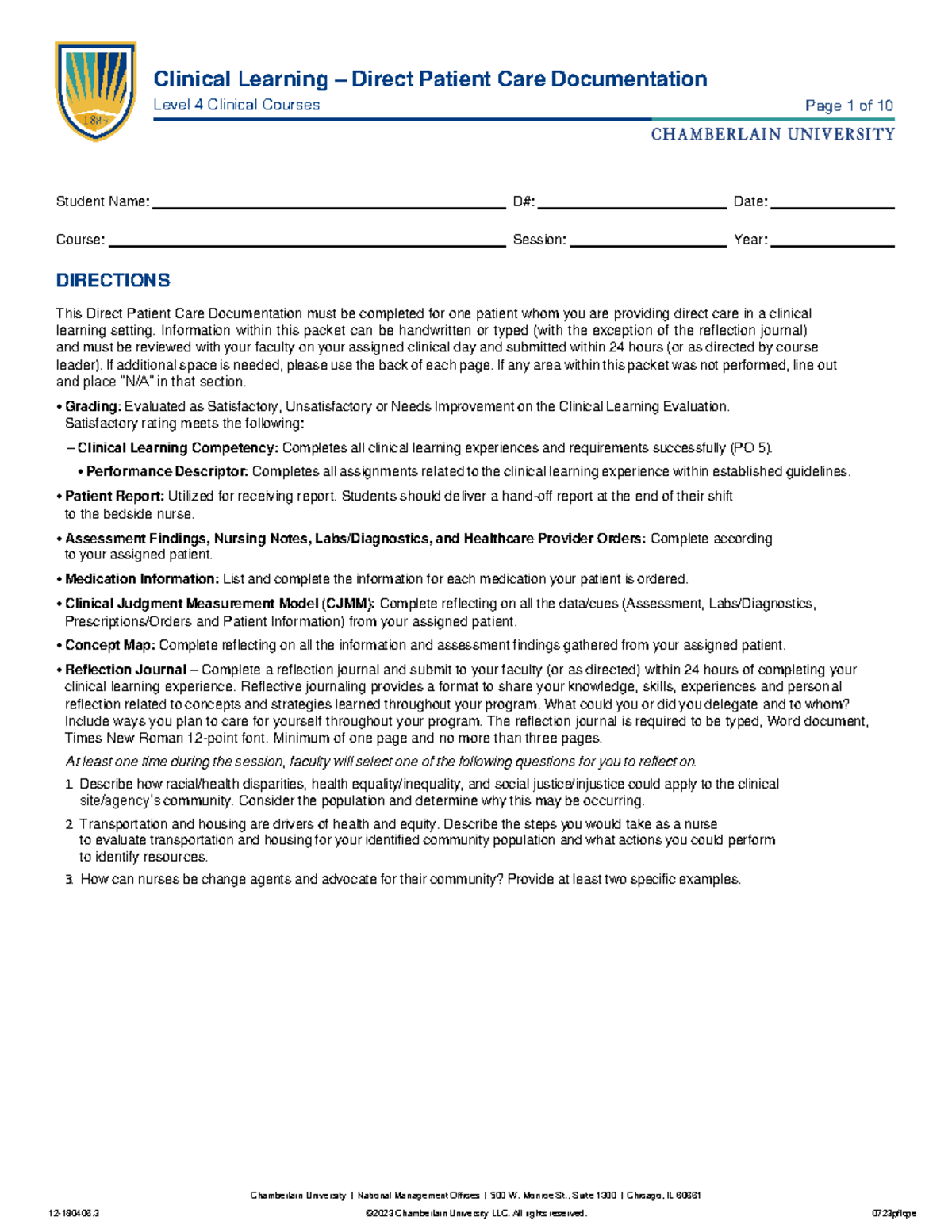 Level 4 DPCD - direct patient care doc - Level 4 Clinical Courses ...