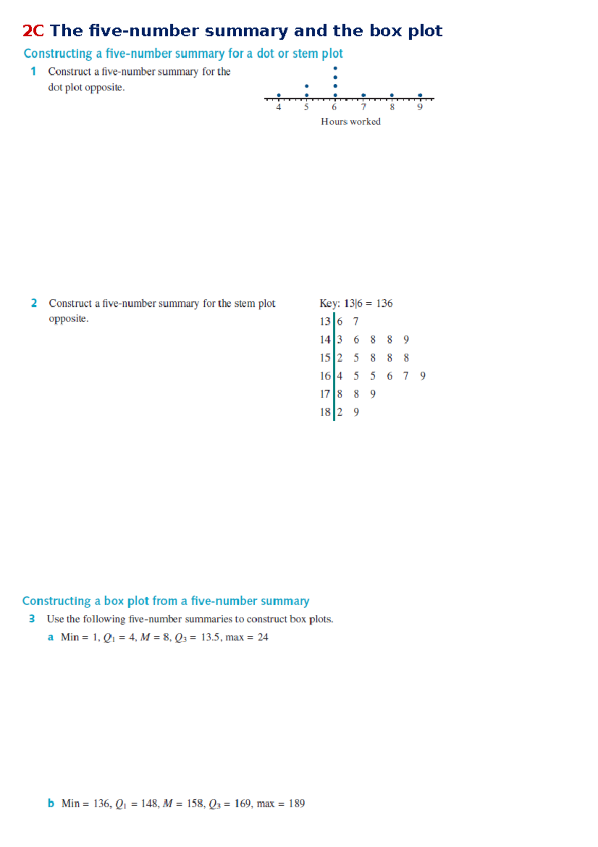 2C The five-number summary and the box plot - 1010 - Studocu