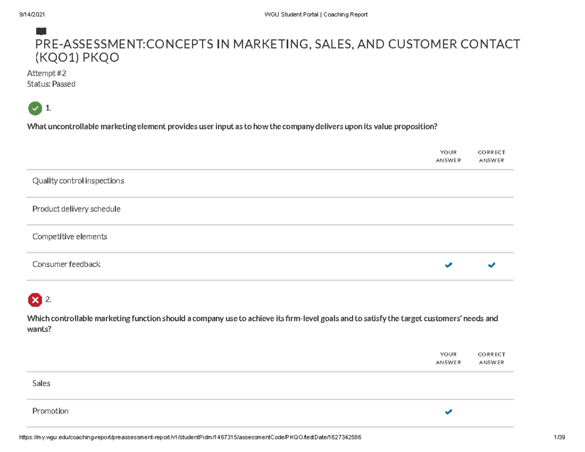 Marketing preassesment study guide 09142021 - PRE-ASSESSMENT:CONCEPTS ...