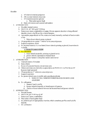 Upper extremity outline- positioning[ 1045] - Rads 220- Positioning of ...