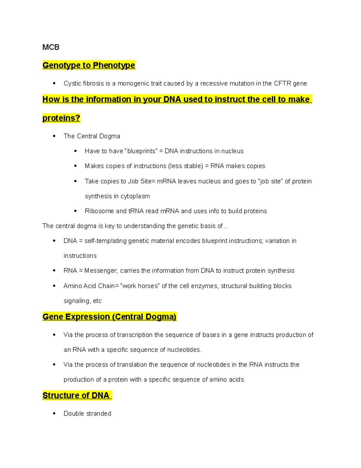 MCB DAY7 - Genotype to Phenotype - MCB Genotype to Phenotype Cystic ...