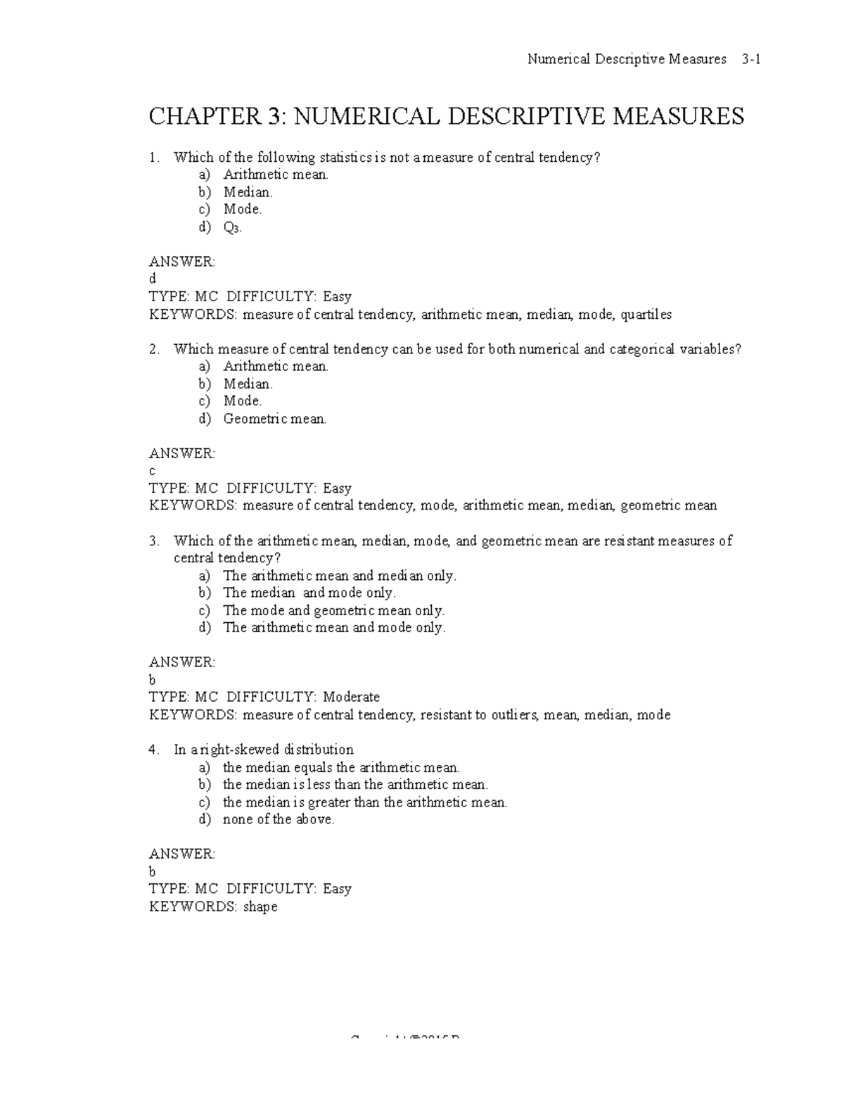 Chap3 - lectute notes in details - Numerical Descriptive Measures 3- 1 ...