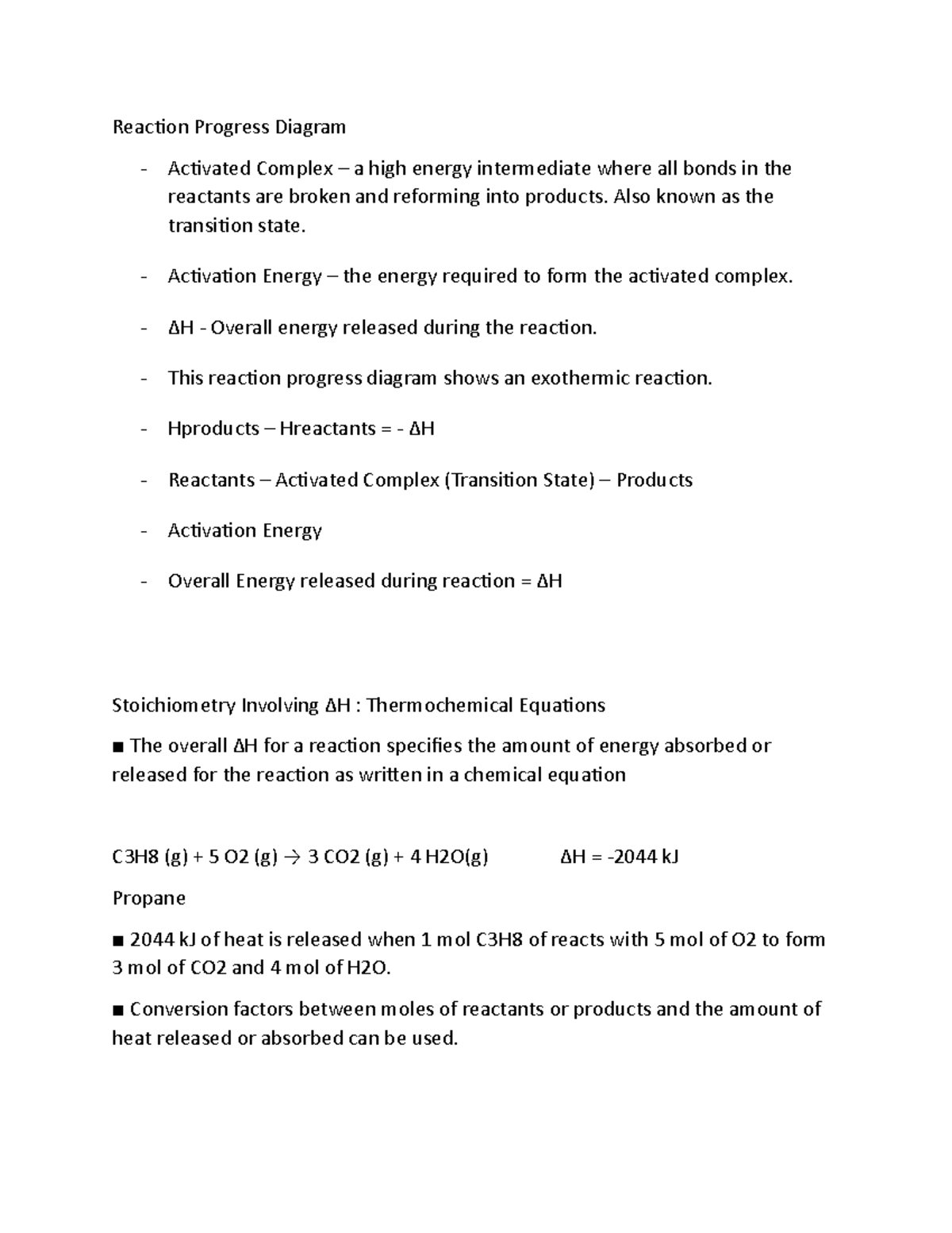 241 - Reaction Progress Diagram - Reaction Progress Diagram - Activated ...