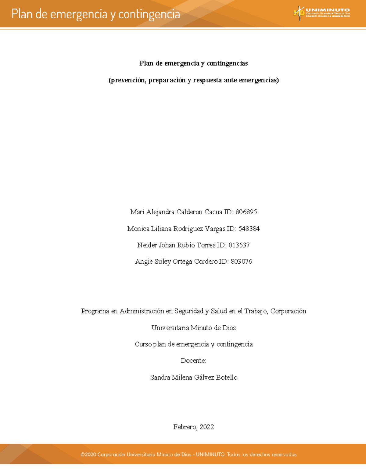 Actividad 6PLAN DE Emergencia Y Contigen Actividad 5.....- (2) (1 ...