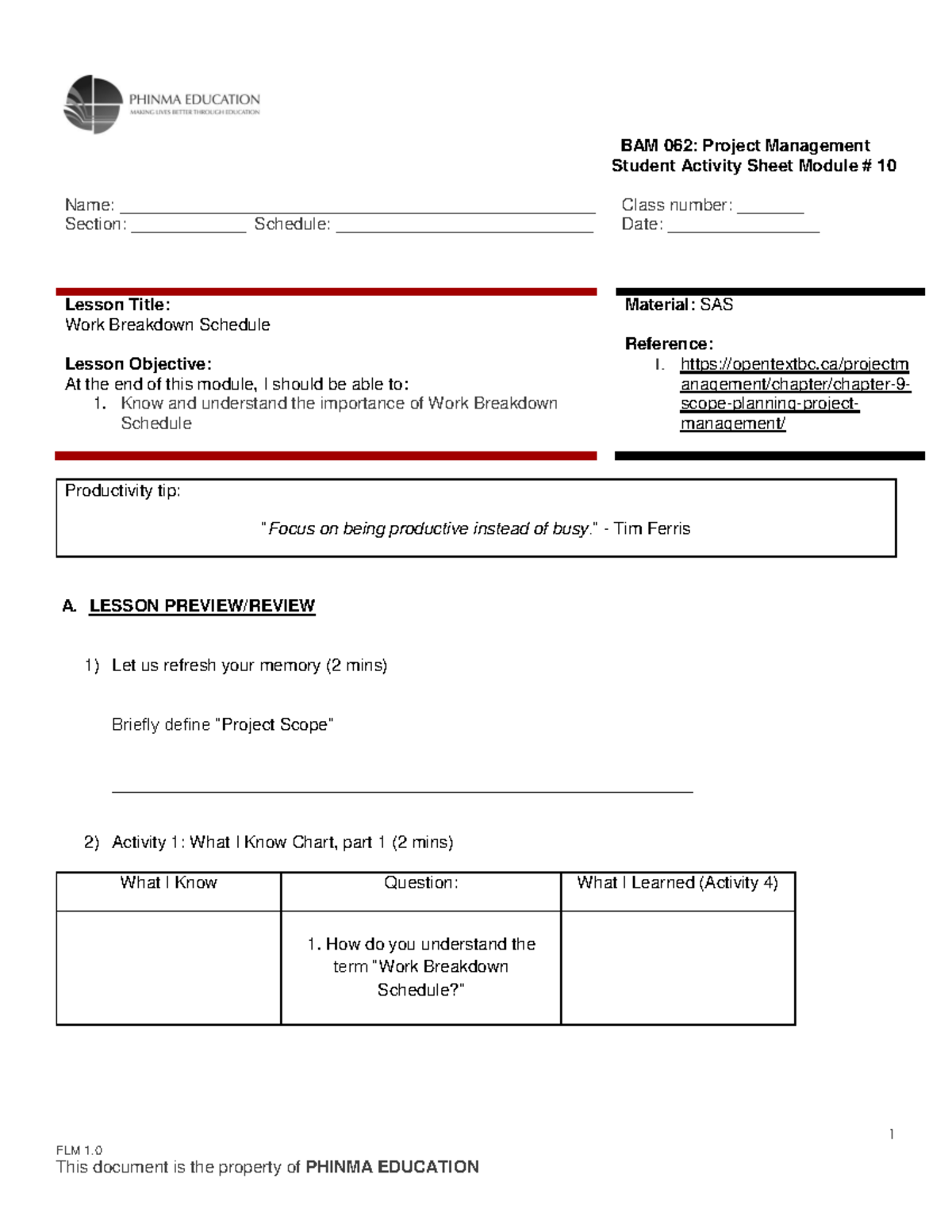 Inbound 2141696338510498109 - Student Activity Sheet Module # 10 Name ...