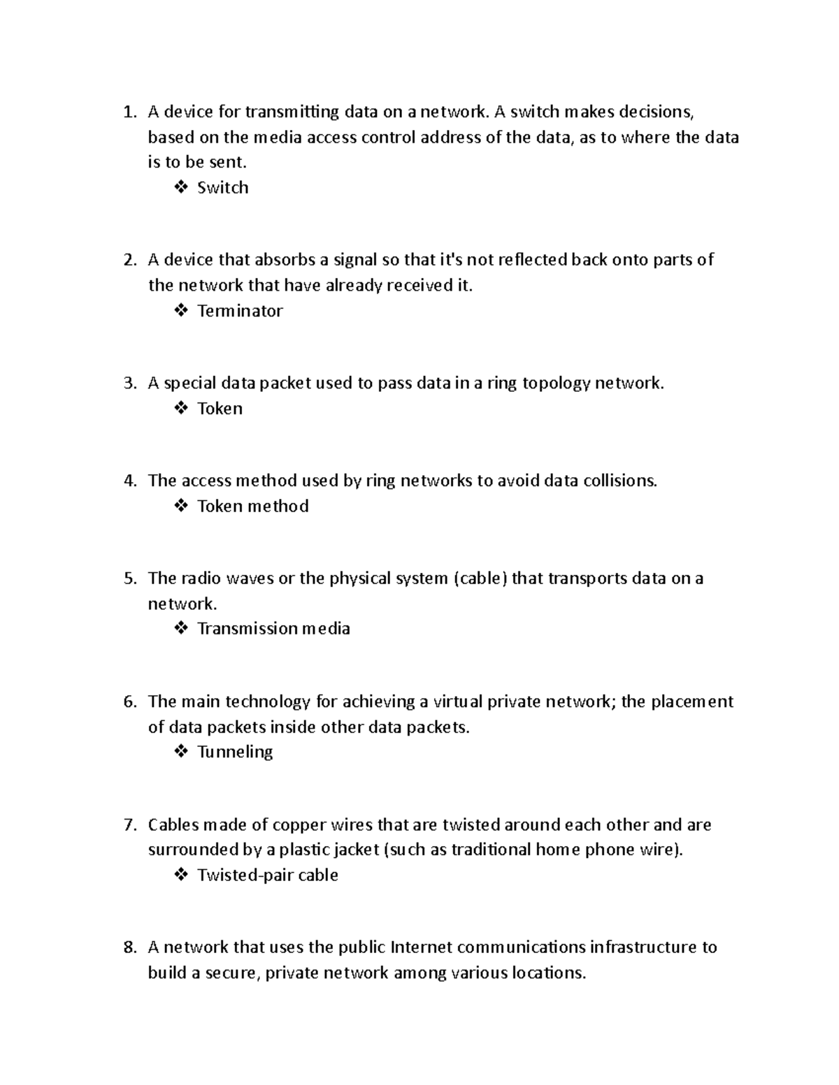 A device for transmitting data on a network - Assignment 101 - A device ...