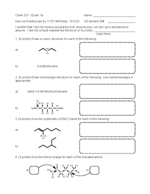 Chem 321 2020 fall exam 1b - Due via Gradescope by 12:10 today, 10-2 ...