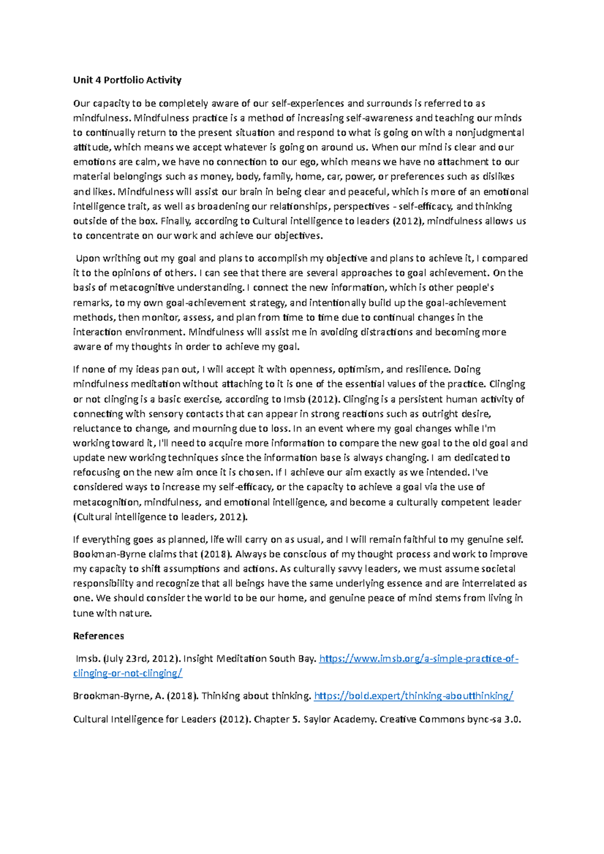 Unit 4 Portfolio Activity - Unit 4 Portfolio Activity Our capacity to ...