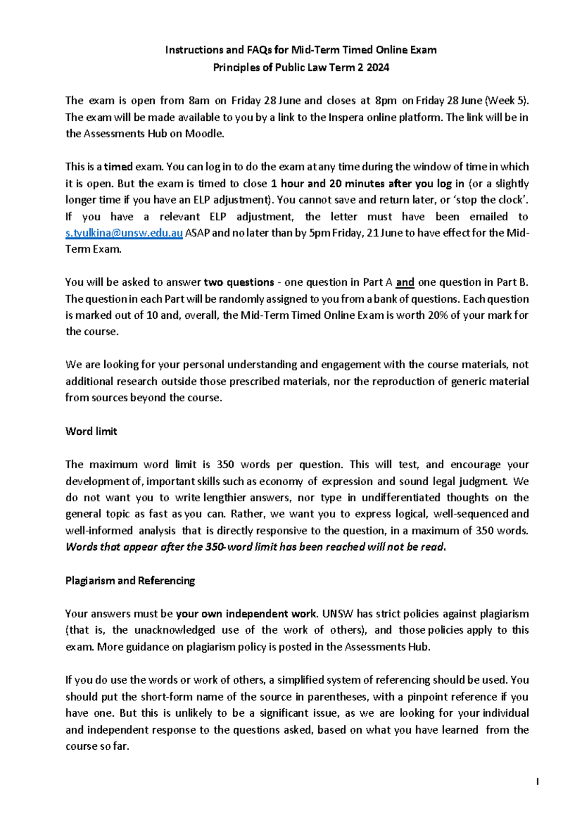 Public Mid Term Exam Instructions - 1 Instructions and FAQs for Mid ...