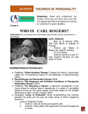 Theories OF Personality - Maslow's Hierarchy of Needs - THEORIES OF ...