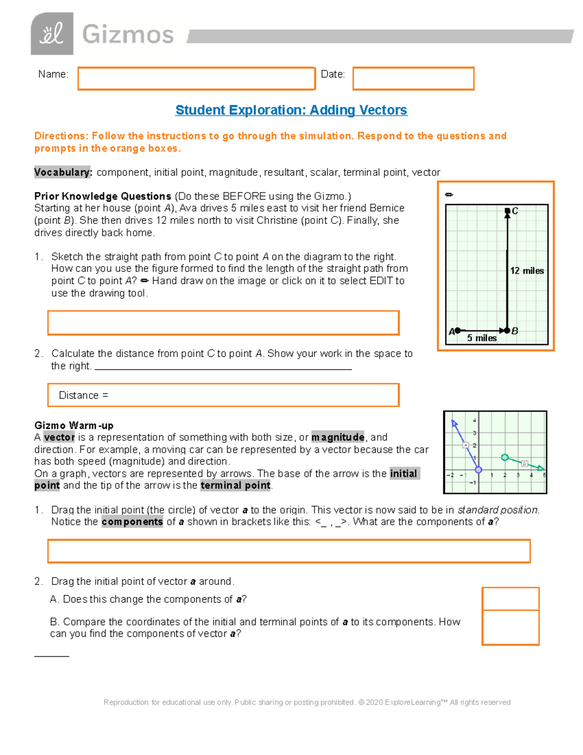 - Copy of Add Vectors SE - Answers for general physics binghamton ...