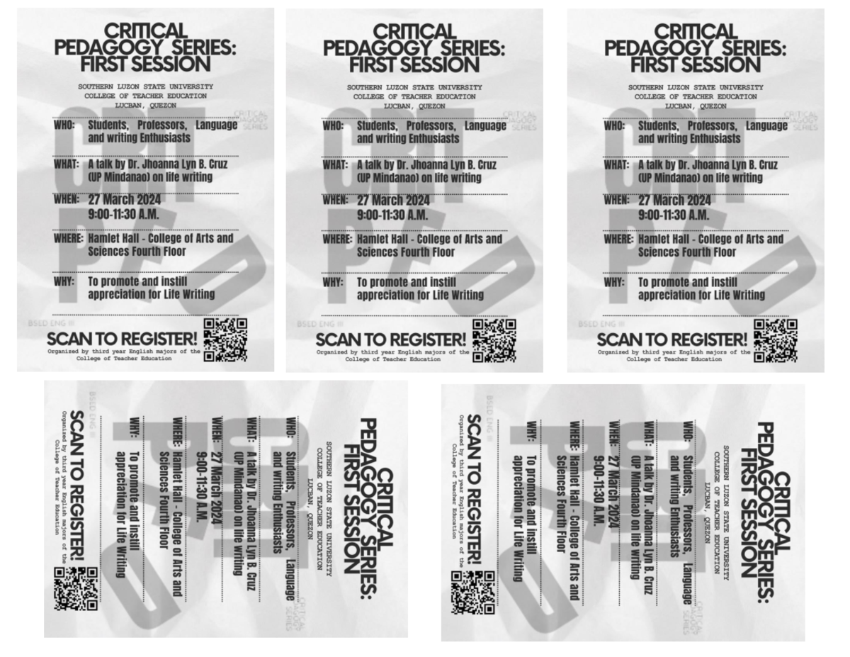 Flyers - CRITICAL CRITICAL CRITICAL PEDAGOGY SERIES: PEDAGOGY SERIES ...