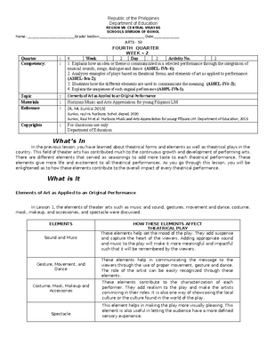ARTS 10- Q4 WEEK 4 - Sample Activity sheet - CONCEPT NOTES ...