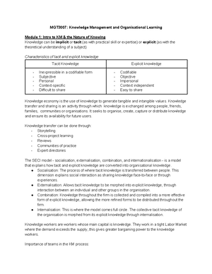 Week 7 Knowledge Management Systems And Technologies Supporting