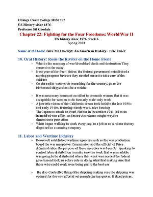 Chapter 22: Fighting for the Four Freedoms: World War II - The Fallen ...