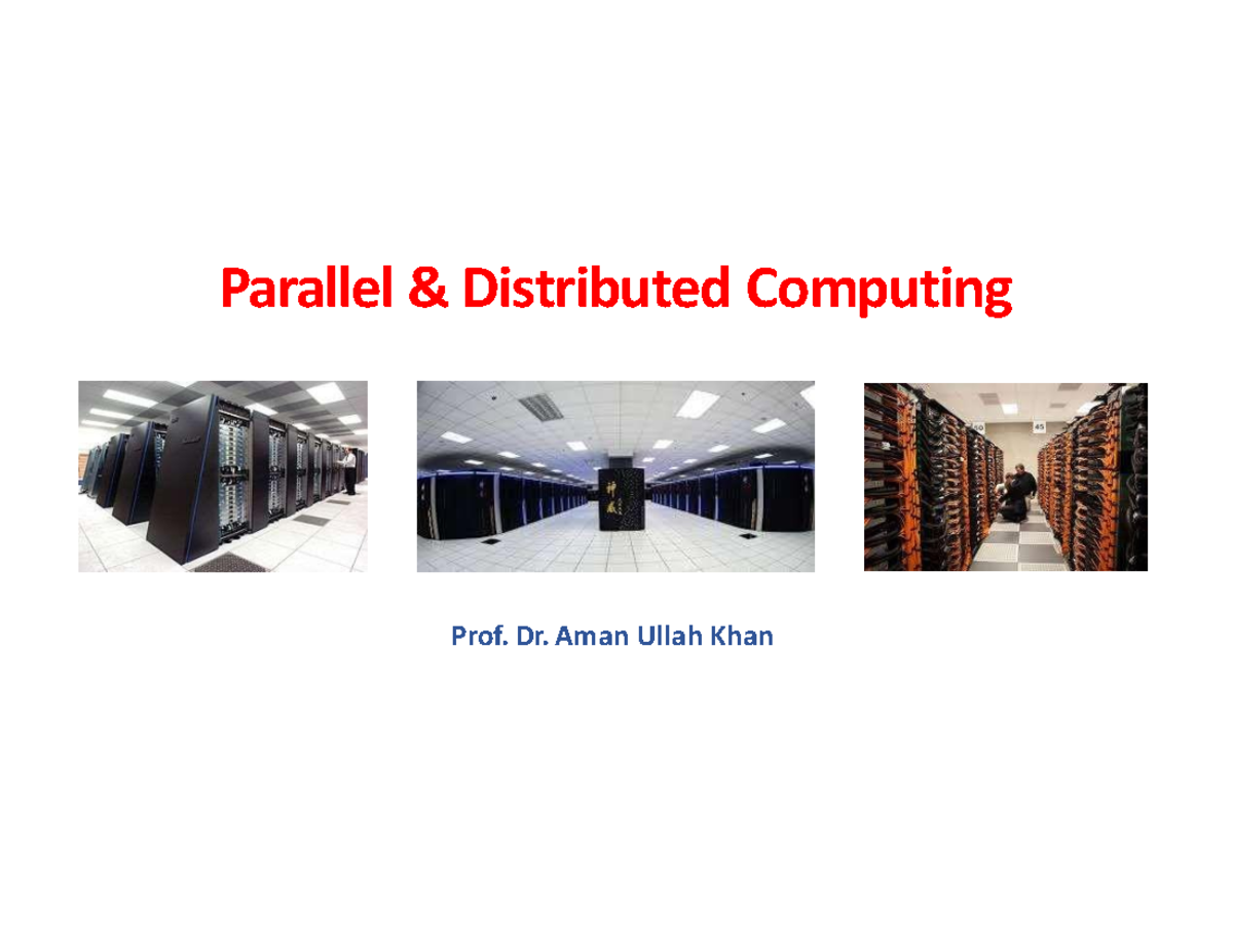 02 Pdc Parallel Computing Is A Type Of Computation In Which Many 0884