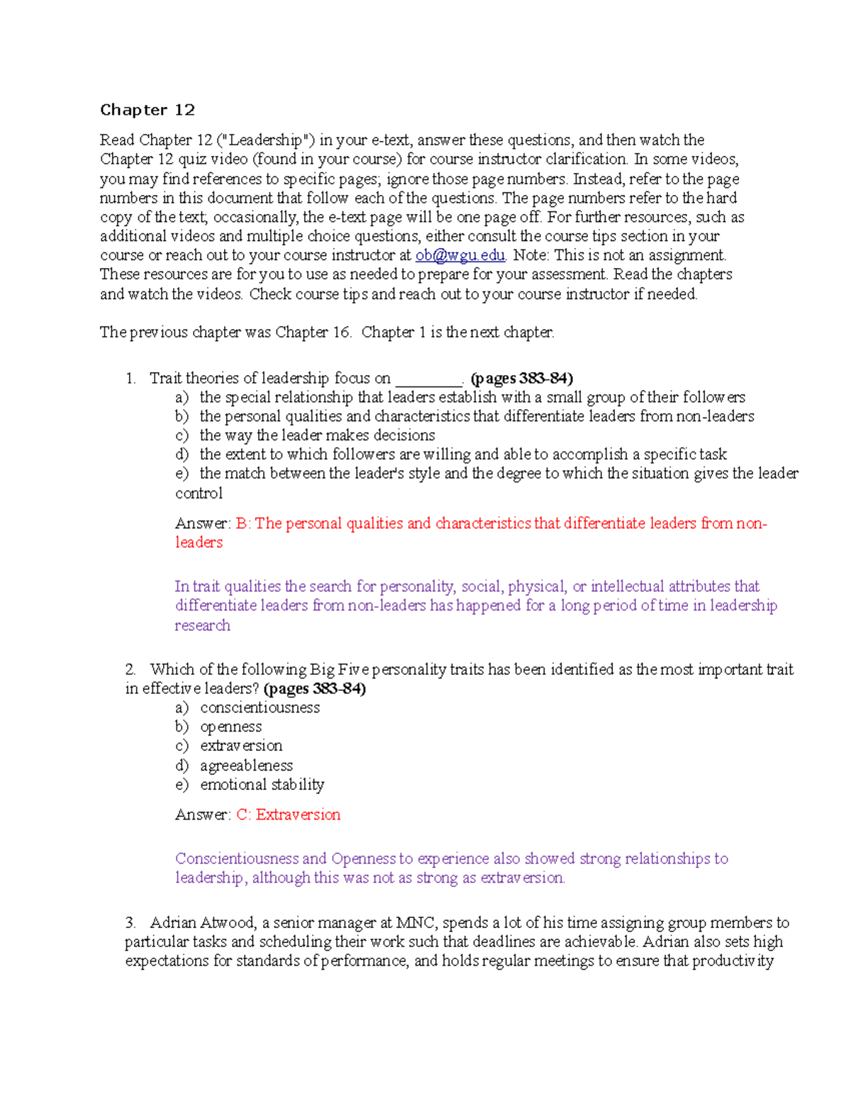 Chapter 12 questions and answers - Chapter 12 Read Chapter 12 ...