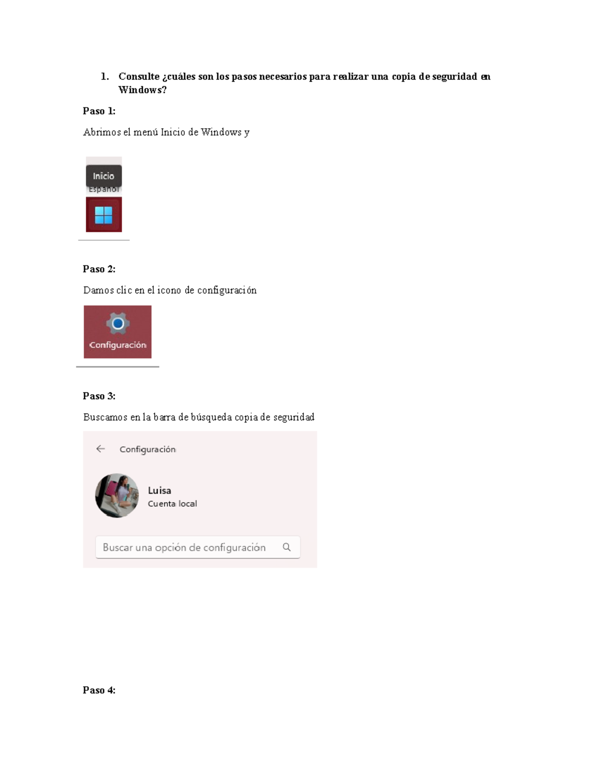 Actividad 3 - Plan de respaldo - Consulte ¿cuáles son los pasos ...