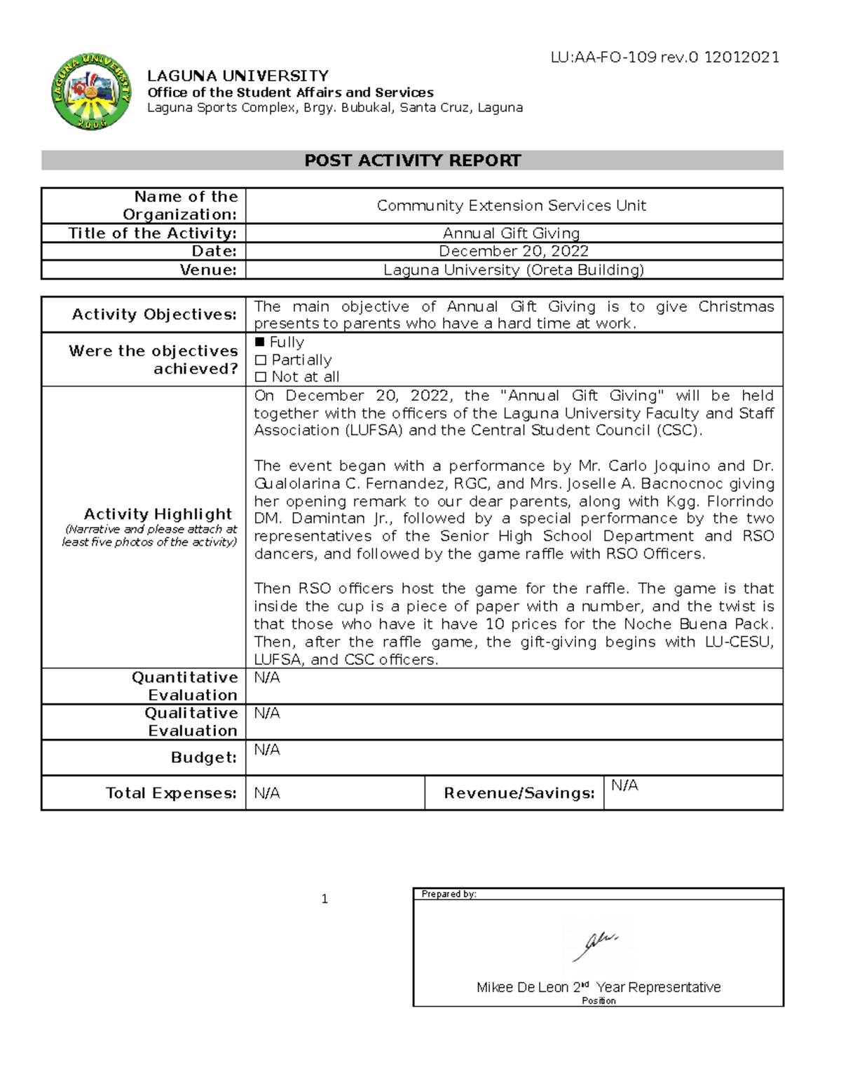 Annual-Gift-Giving - article - LAGUNA UNIVERSITY Office of the Student ...