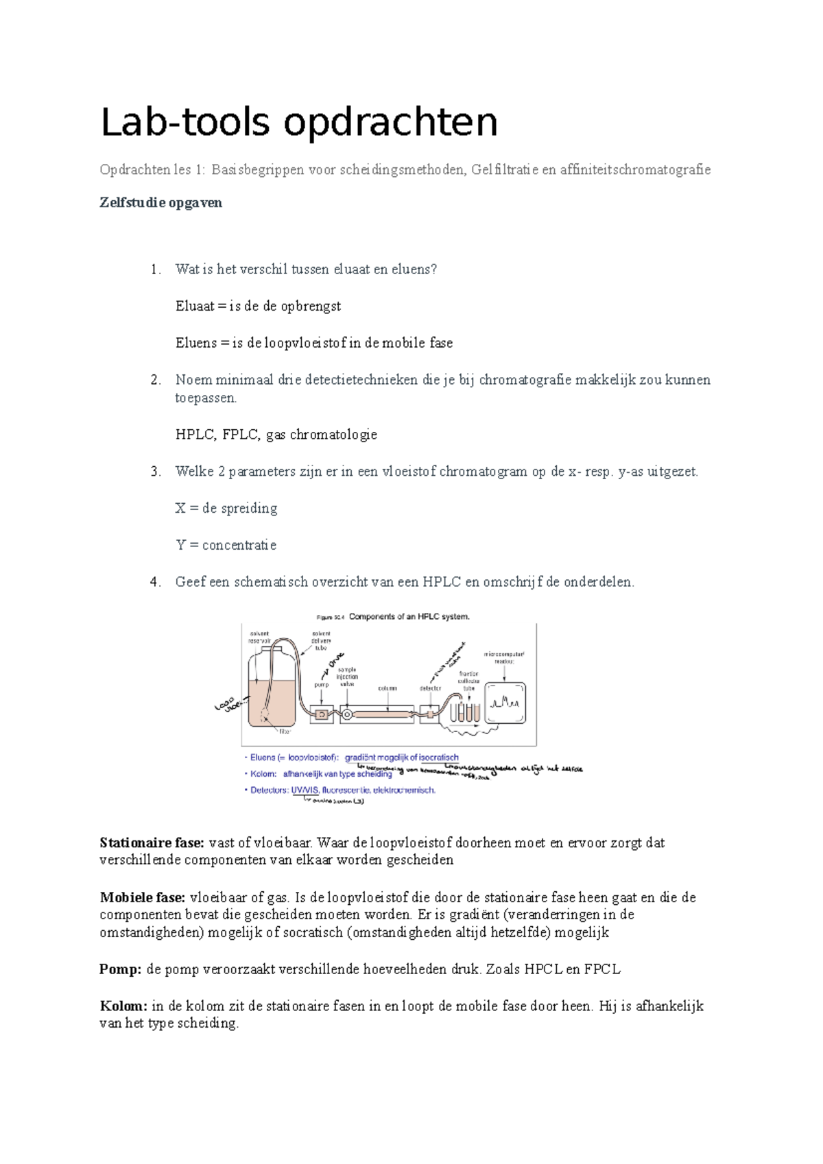 Lab-tools opdrachten - lab tools leerdoelen uitgewerkt. - Lab-tools opdrachten Opdrachten les 1 ...