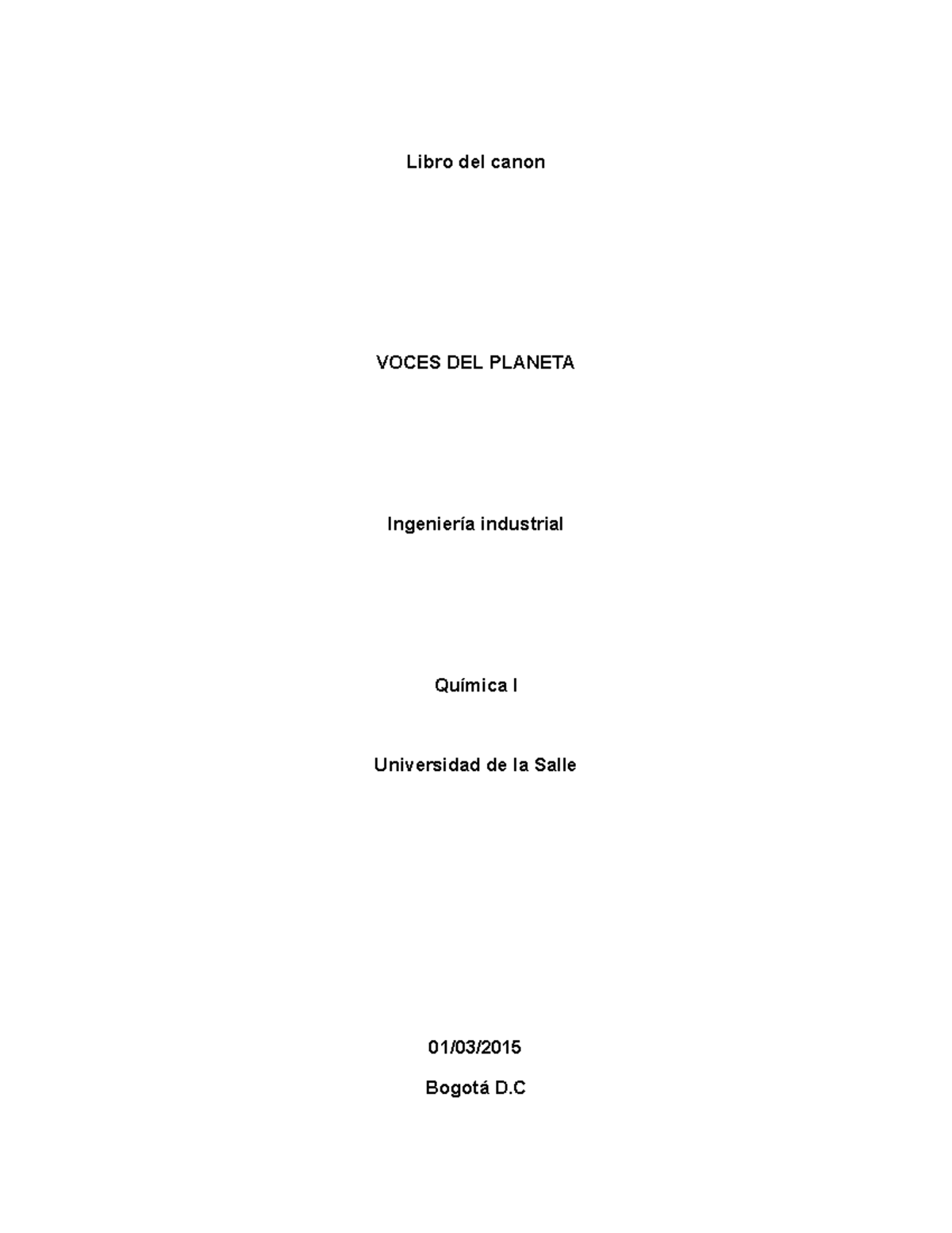 Libro del canon - Nota: 4,5 - Libro del canon VOCES DEL PLANETA ...