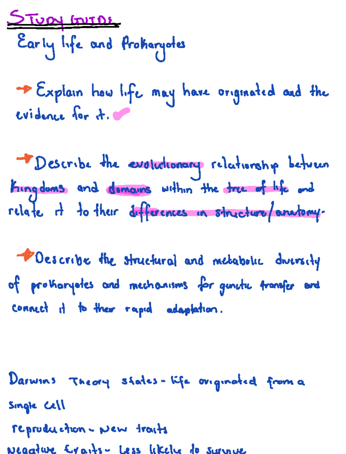 Study Guide Chapter 24 & Chapter 8 - ftp proinargote Explain how life ...