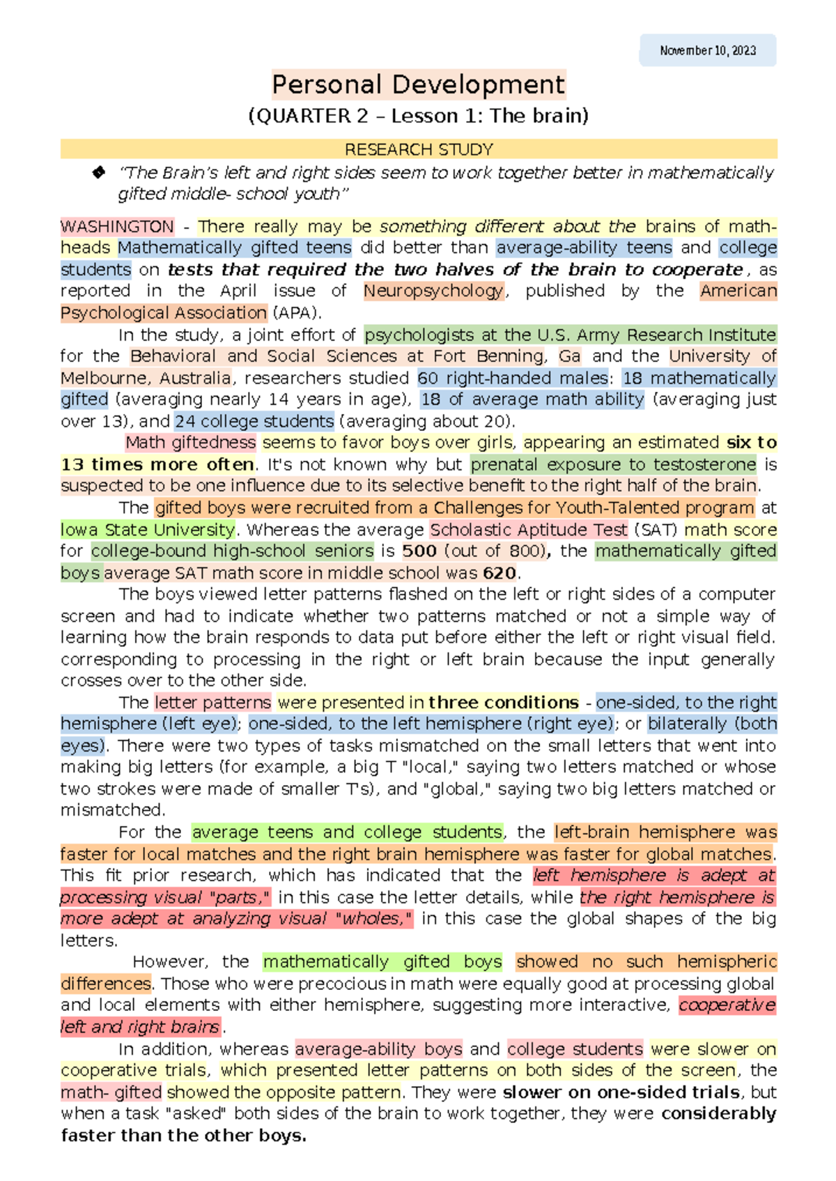 4 Personal Development notes - Personal Development (QUARTER 2 – Lesson ...