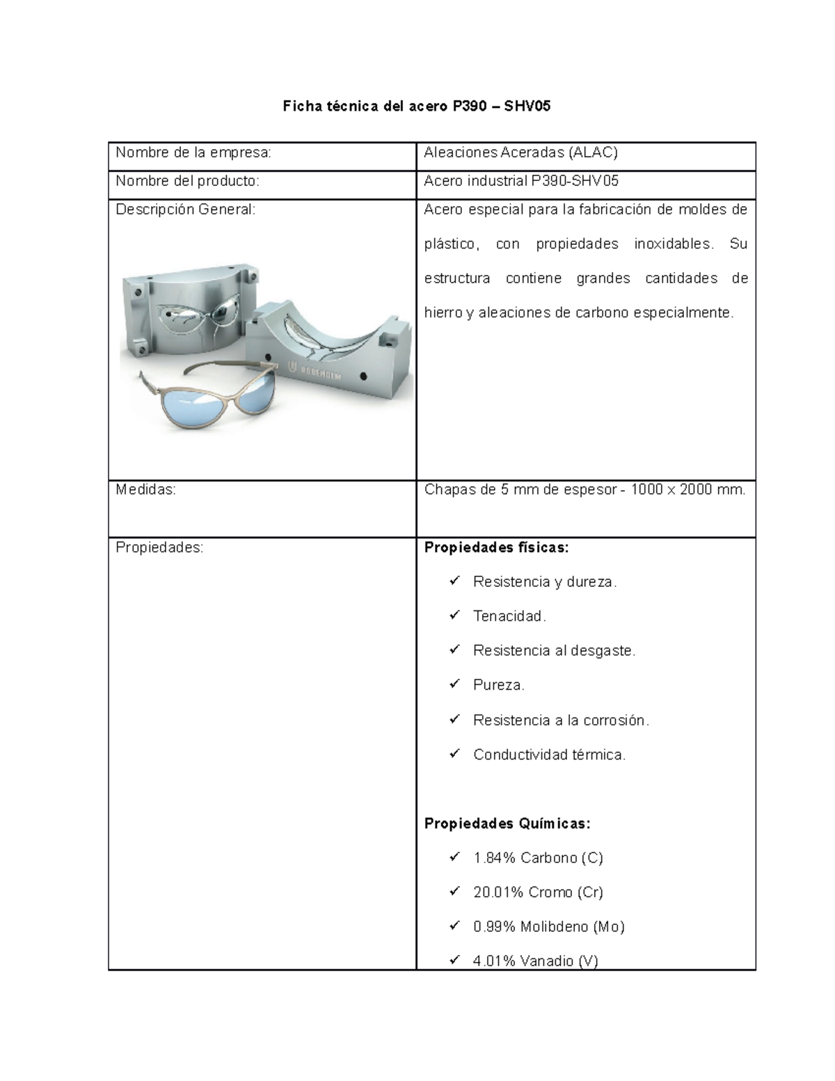 Ficha técnica del acero P390 - Su estructura contiene grandes ...